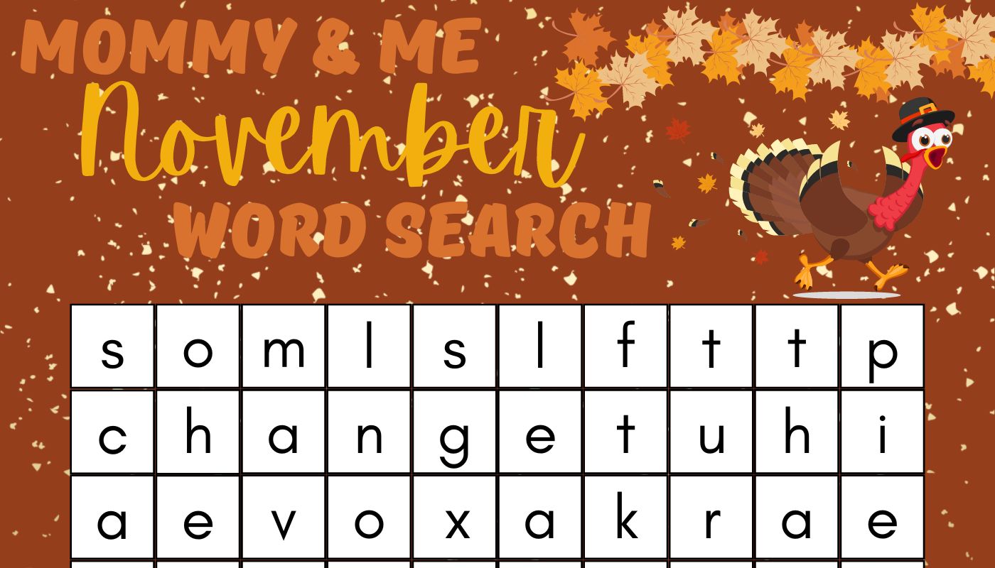 Mommy & Me Activities: Thankful November Word Search – Mia Belle Girls
