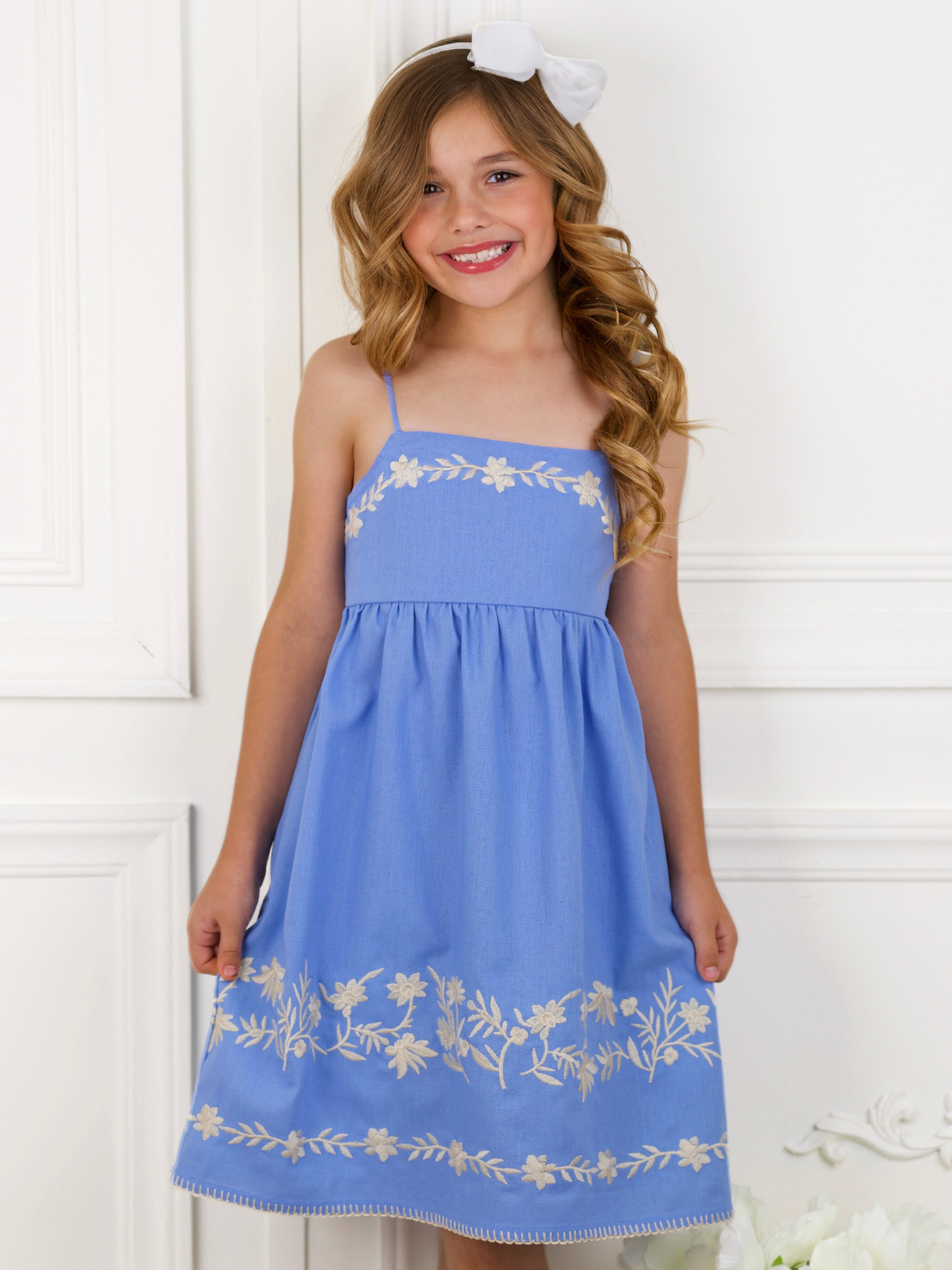 Sunbeam Bloom Embroidered Dress – Mia Belle Girls