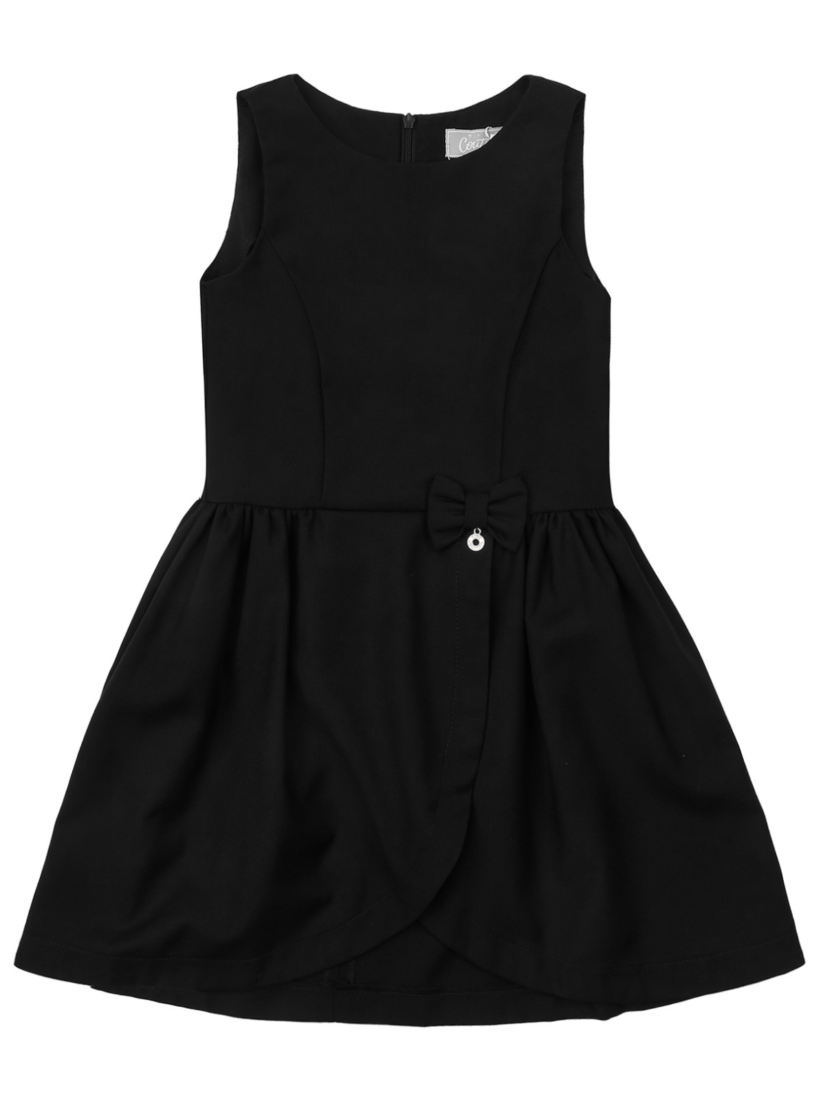 Classic Black Bow Accent A-Line Dress by Kids Couture – Mia Belle Girls