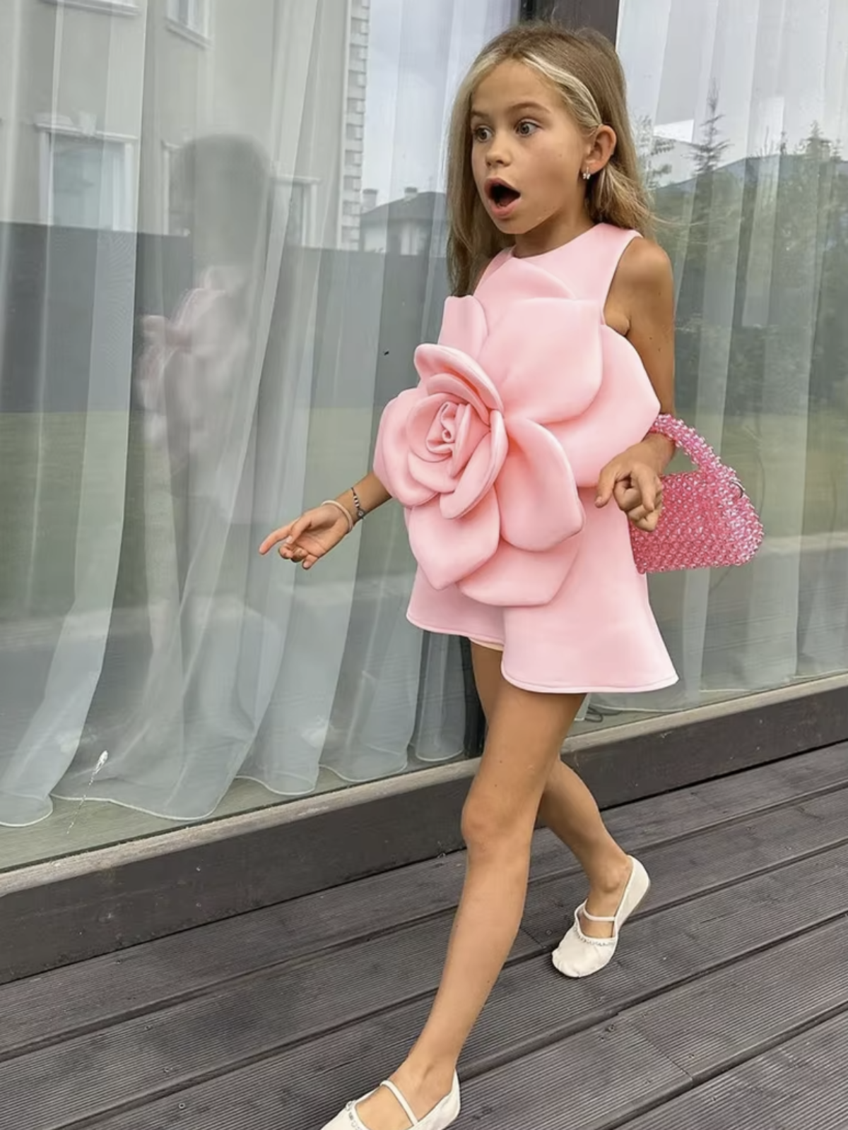 Pink Rose Bloom Party Tank Dress – Mia Belle Girls