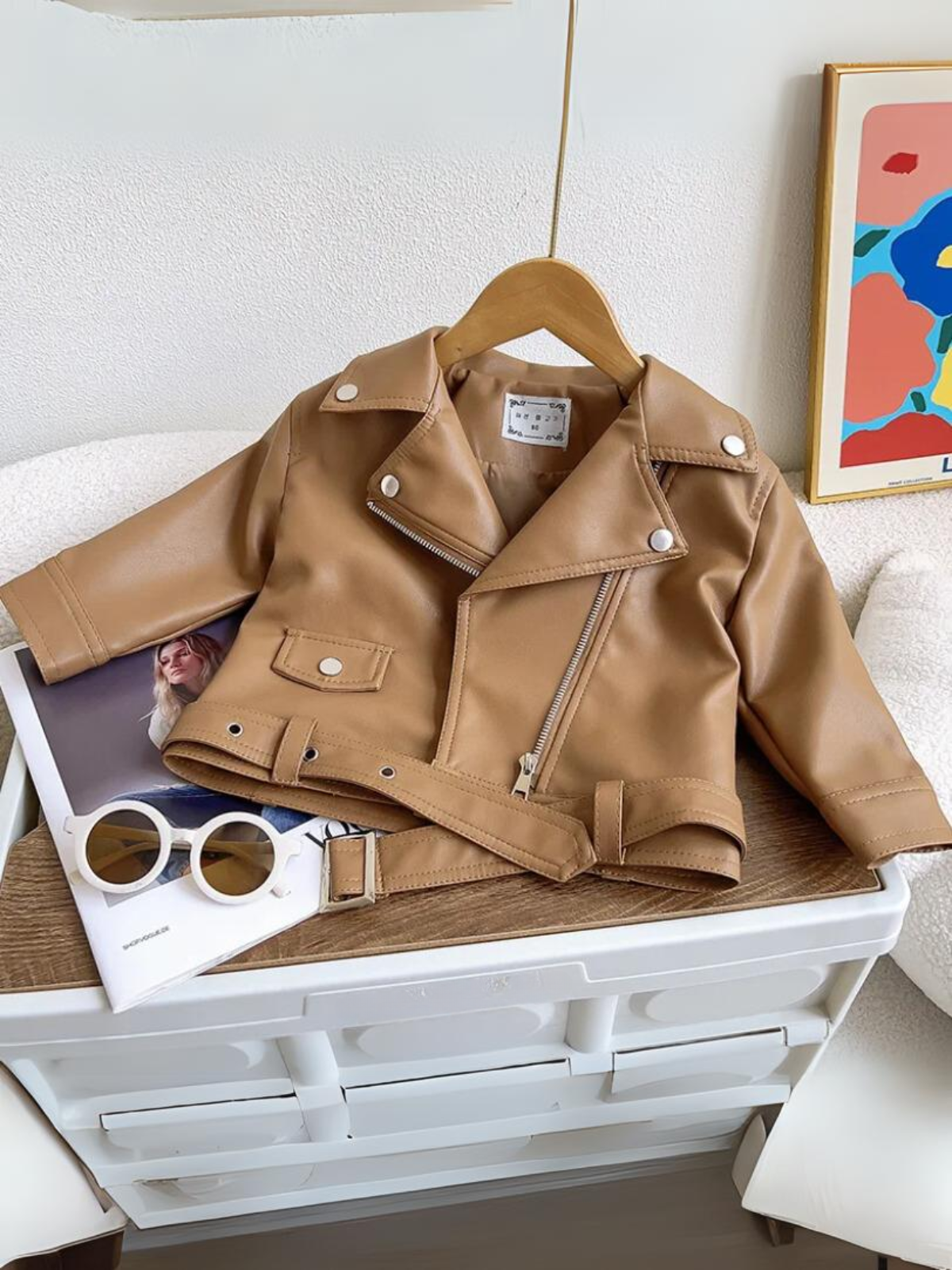 Girls Trendy Faux Leather Biker Jacket – Mia Belle Girls