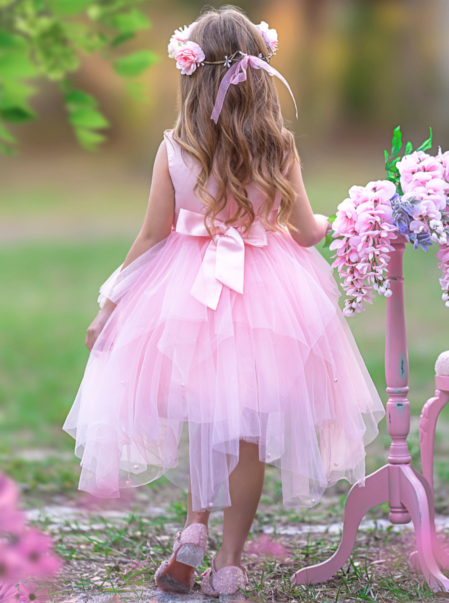 Sparkles and Twirls Pastel Pink Tutu Gown – Mia Belle Girls