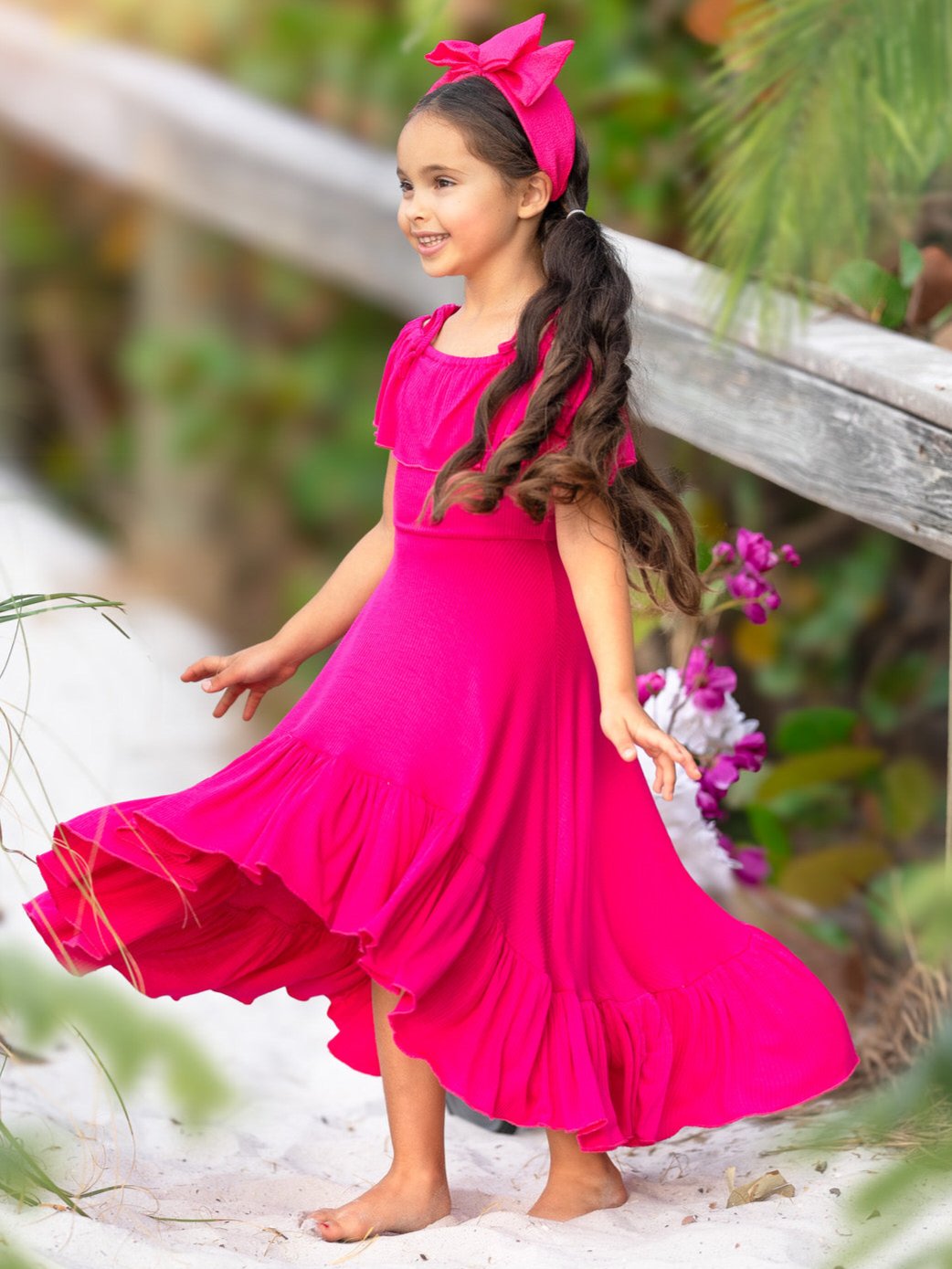 Berry Bliss Hi-Lo Ruffle Dress – Mia Belle Girls