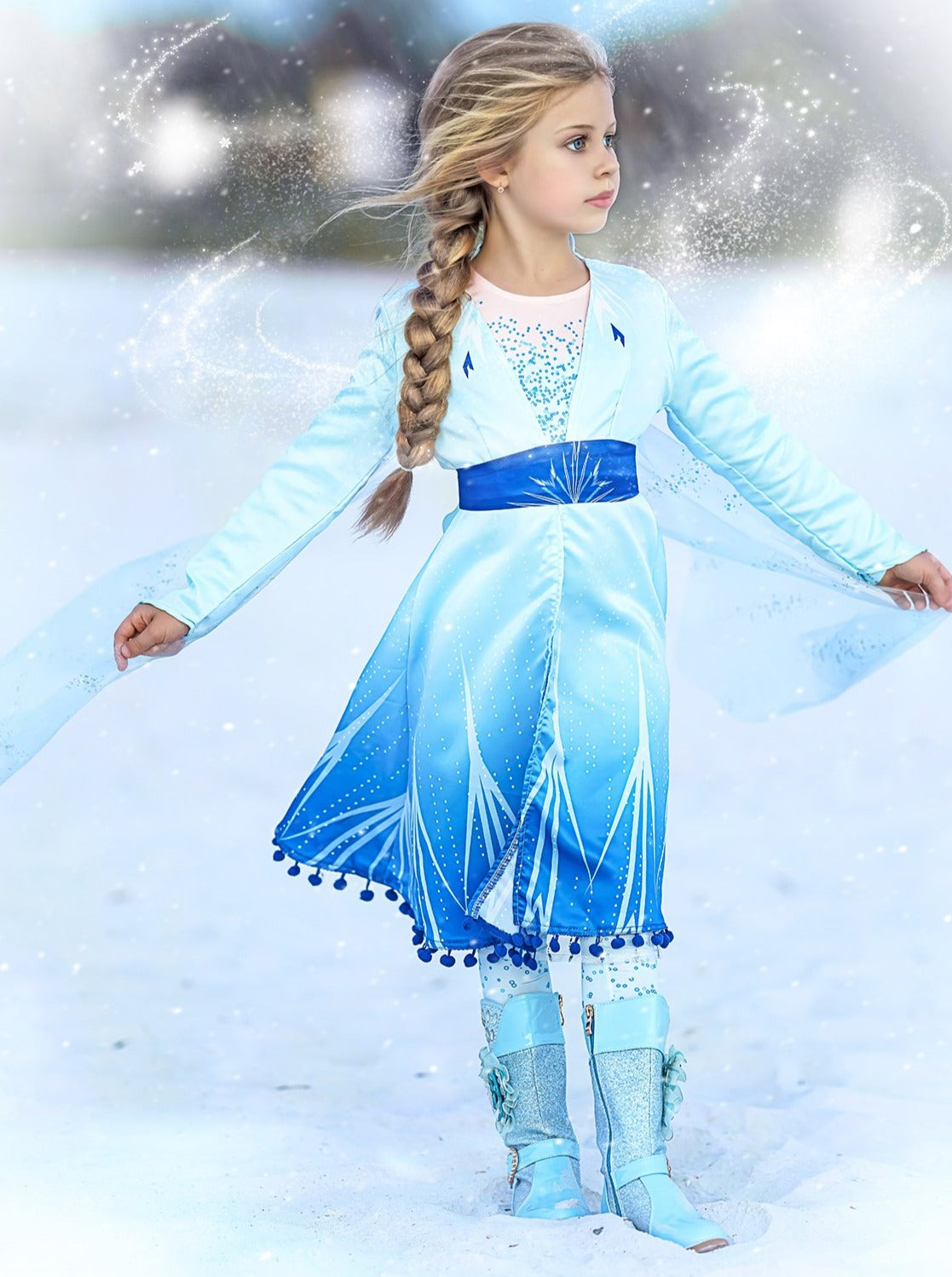 Girls Halloween Costumes | Snow Queen Elsa Inspired Sparkle Dress | Mia ...