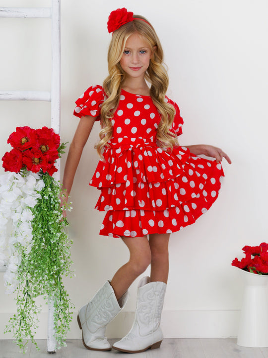 Darling Polka Dot Ruffle Dress – Mia Belle Girls