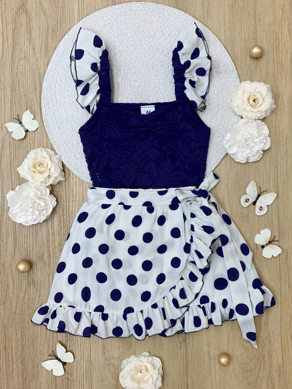Dotty Delight Top and Ruffle Skort Set – Mia Belle Girls