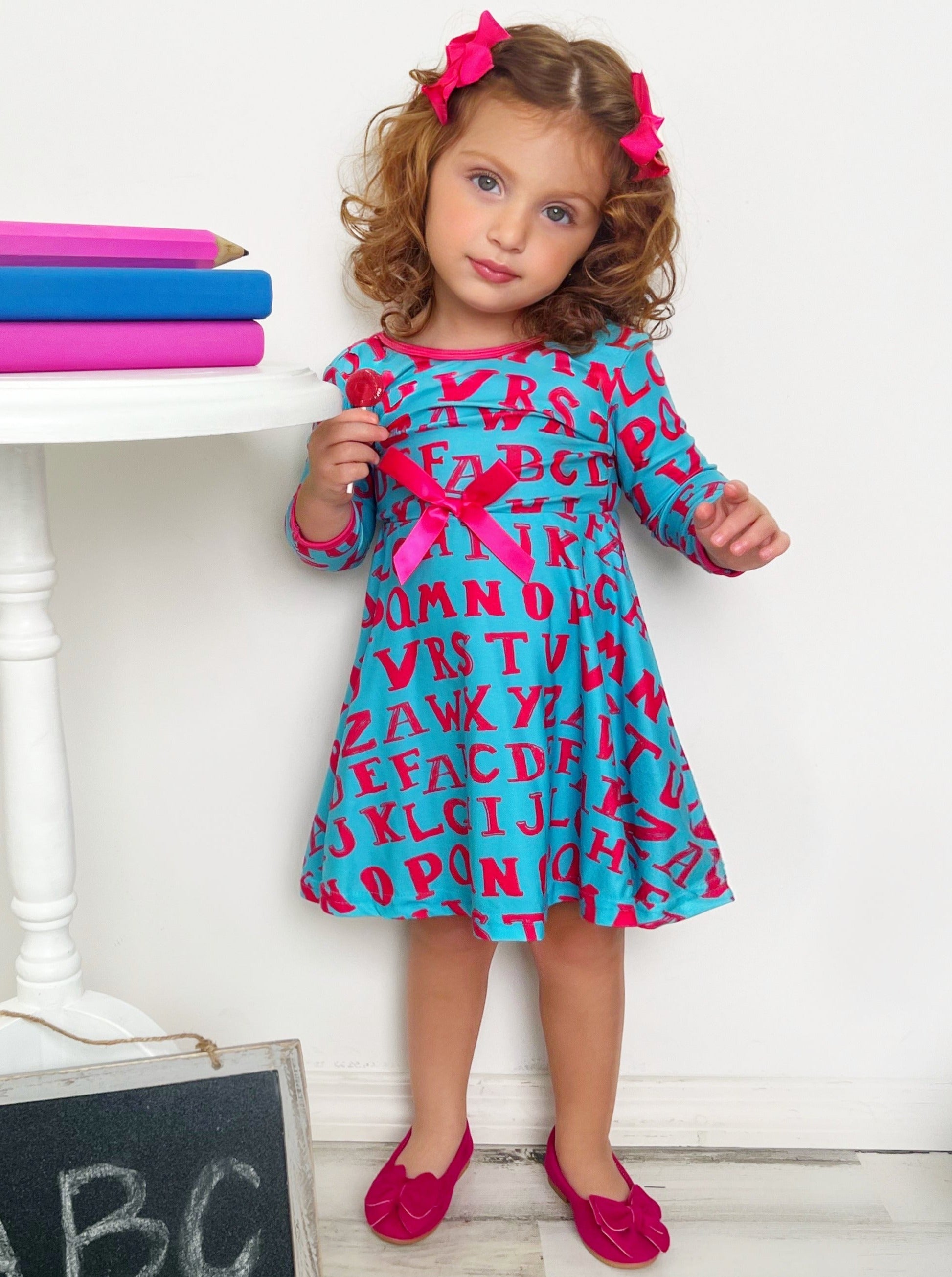 Easy As ABC Alphabet Dress – Mia Belle Girls