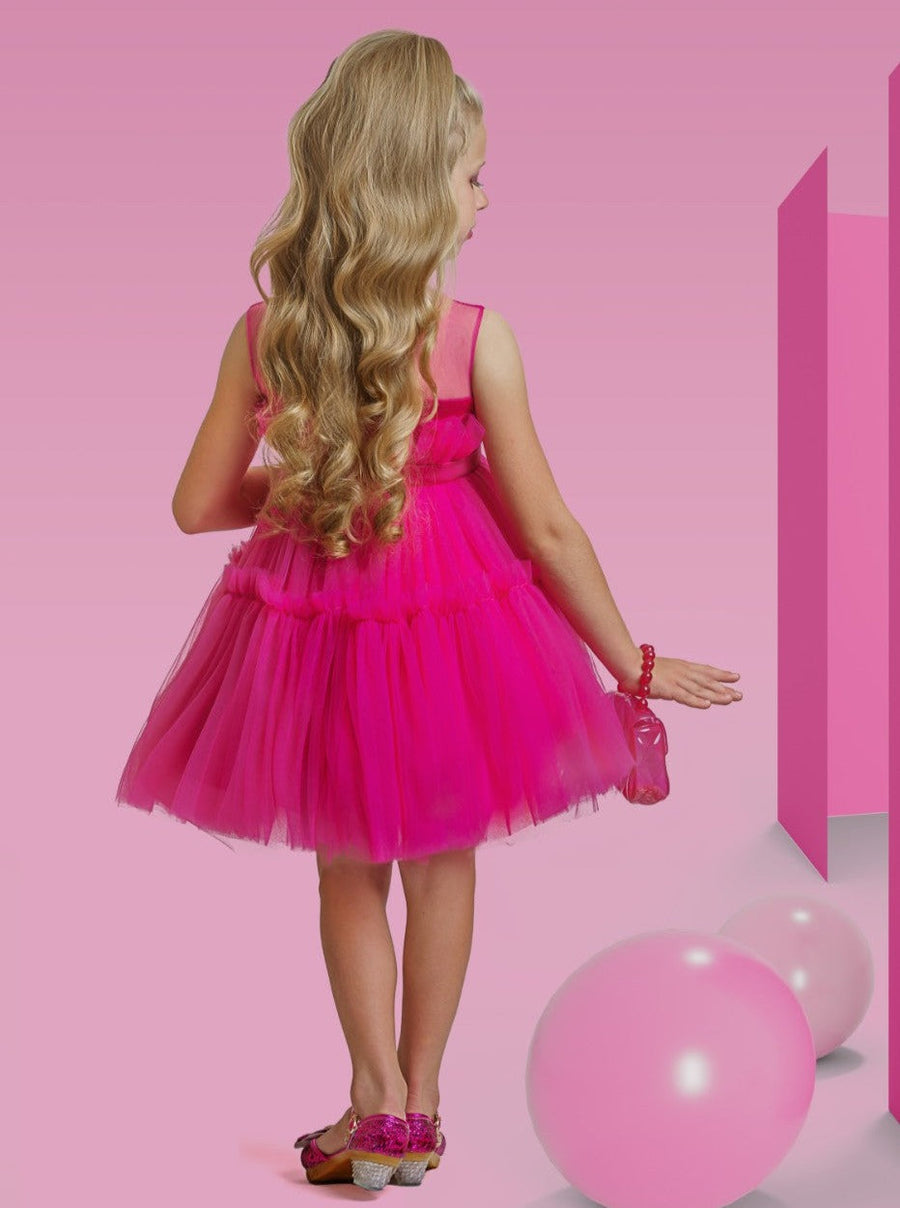 Mia Belle Girls Halloween Costumes | Life-Size Barbiecore Pink Tutu Dress