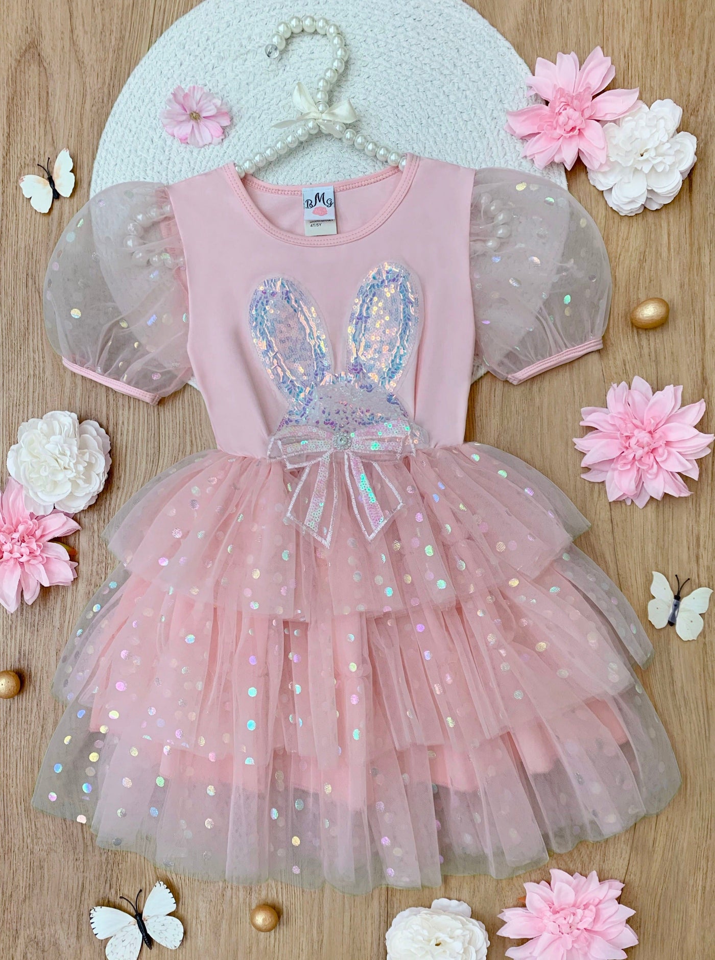 Mia Belle Girls Easter Pink Tutu Dress | Girls Easter Dresses