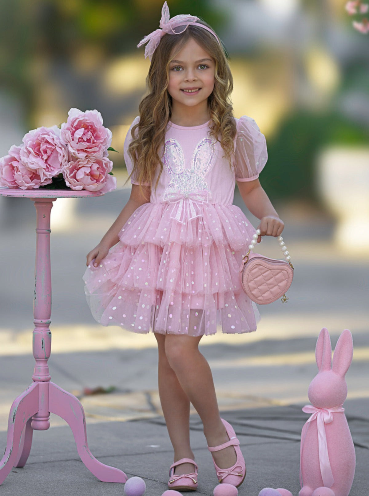 Mia Belle Girls Easter Pink Tutu Dress | Girls Easter Dresses