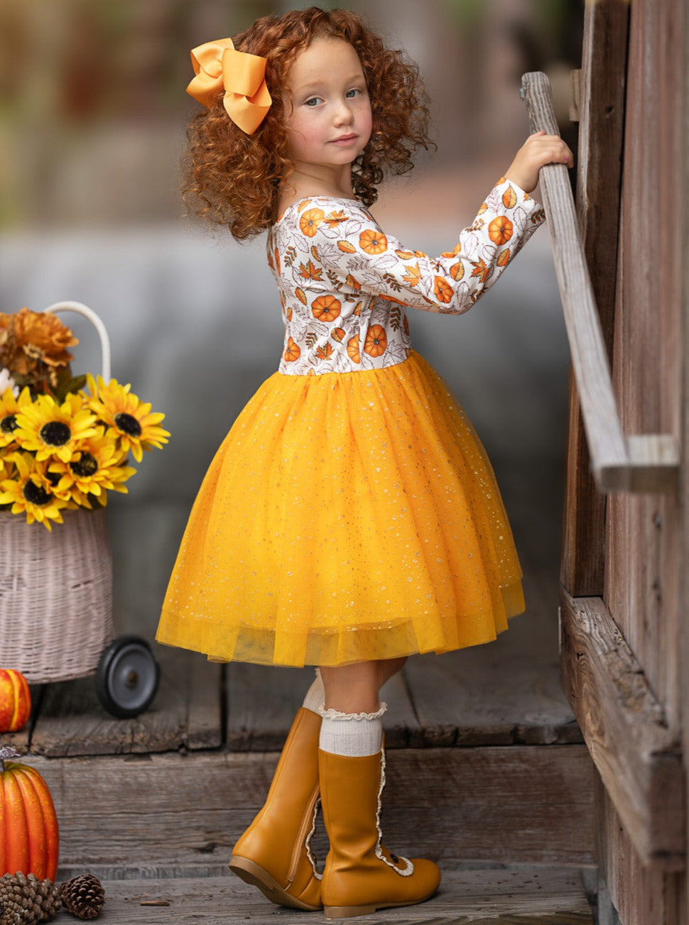 Girls Fall Dress | Fall Sparkle Tutu Dress | Girls Clothing Boutique ...