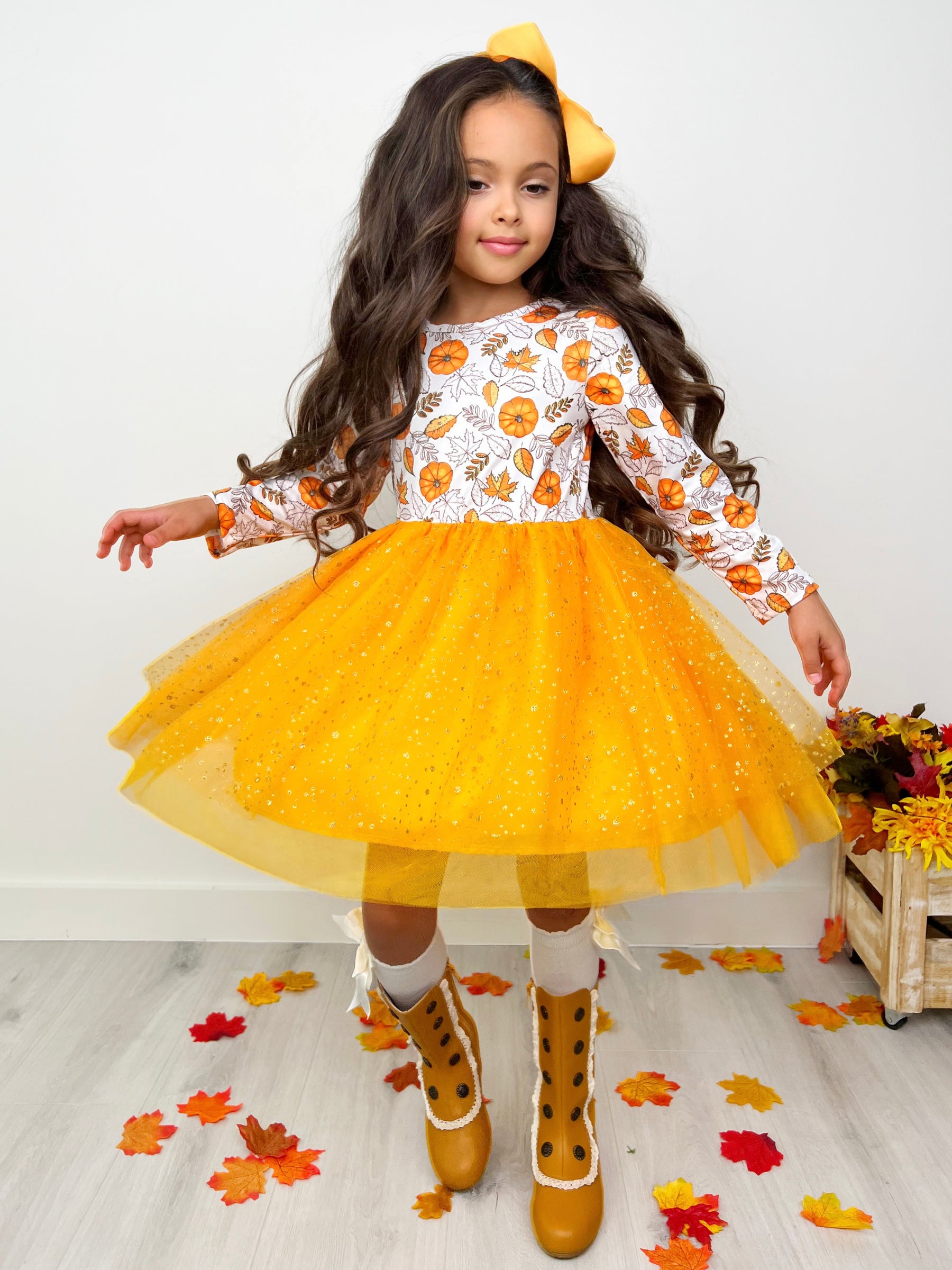 Girls Fall Dress | Fall Sparkle Tutu Dress | Girls Clothing Boutique ...