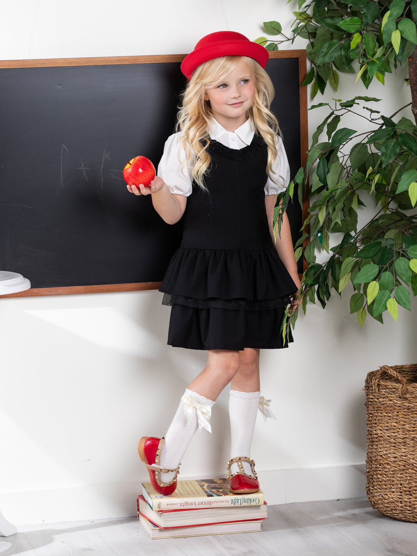Black Tiered Girls Uniform Dress by Kids Couture – Mia Belle Girls