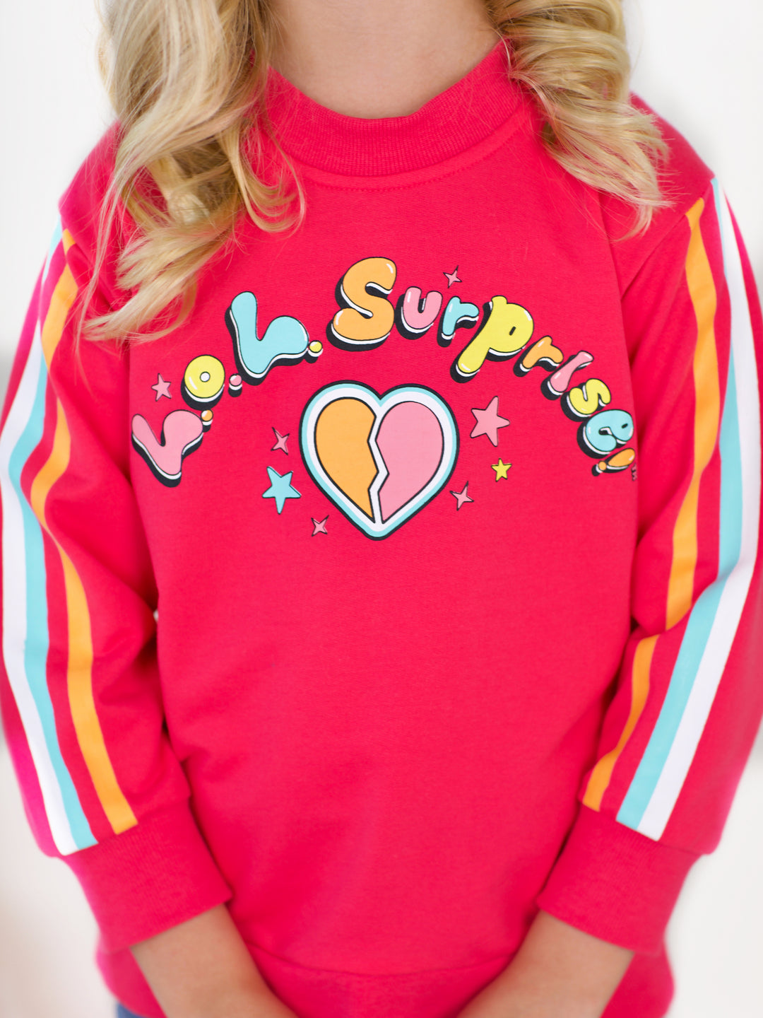 L.O.L. SURPRISE! Pink Rainbow Stripe Sweatshirt – Mia Belle Girls