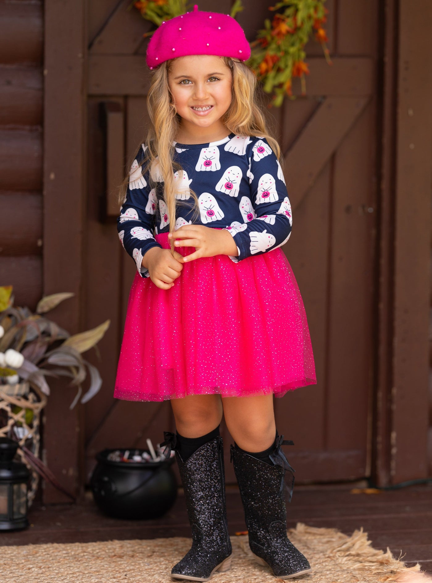 Boo-tiful Twirls Ghost Print Halloween Dress – Mia Belle Girls