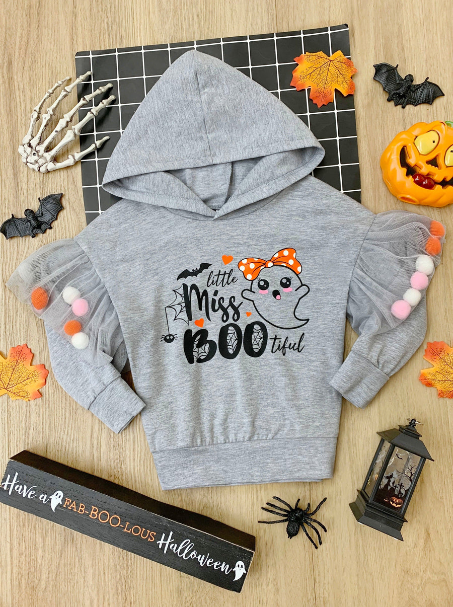 Little Miss Boo-tiful Long Sleeve Hooded Top – Mia Belle Girls
