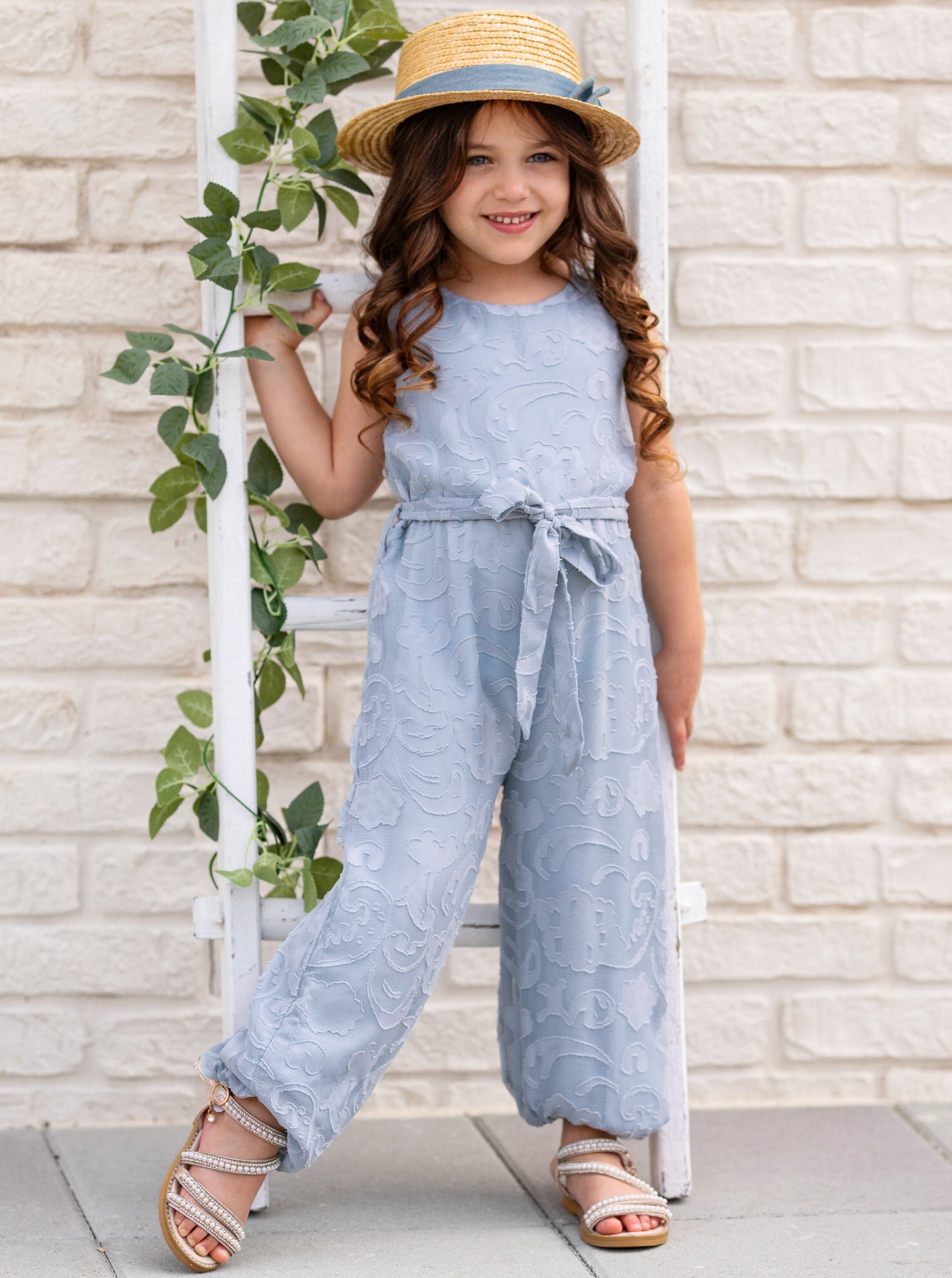 Toddler Spring Clothes | Girls Sleeveless Paisley Drawstring Jumpsuit ...