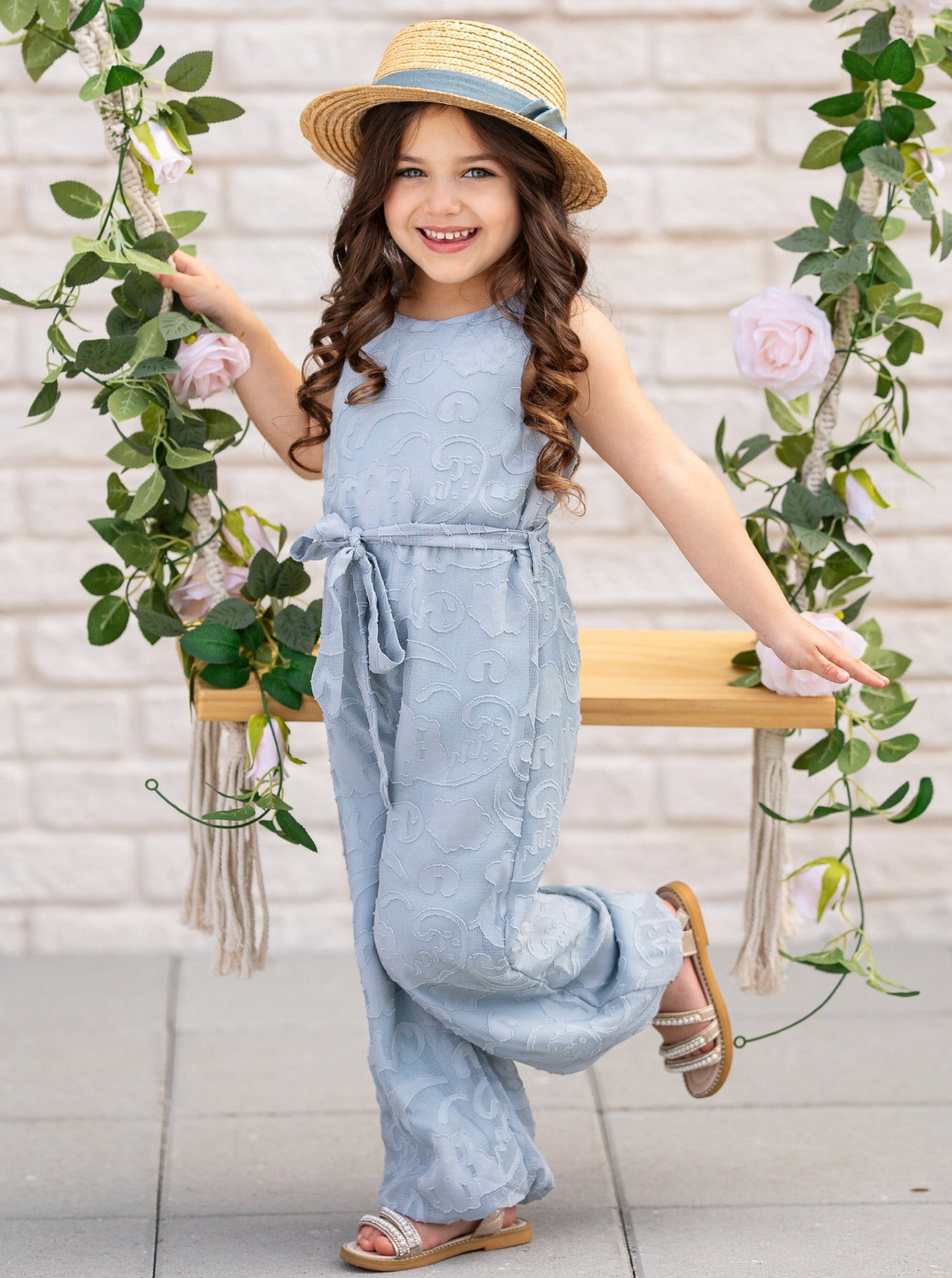 Toddler Spring Clothes | Girls Sleeveless Paisley Drawstring Jumpsuit ...