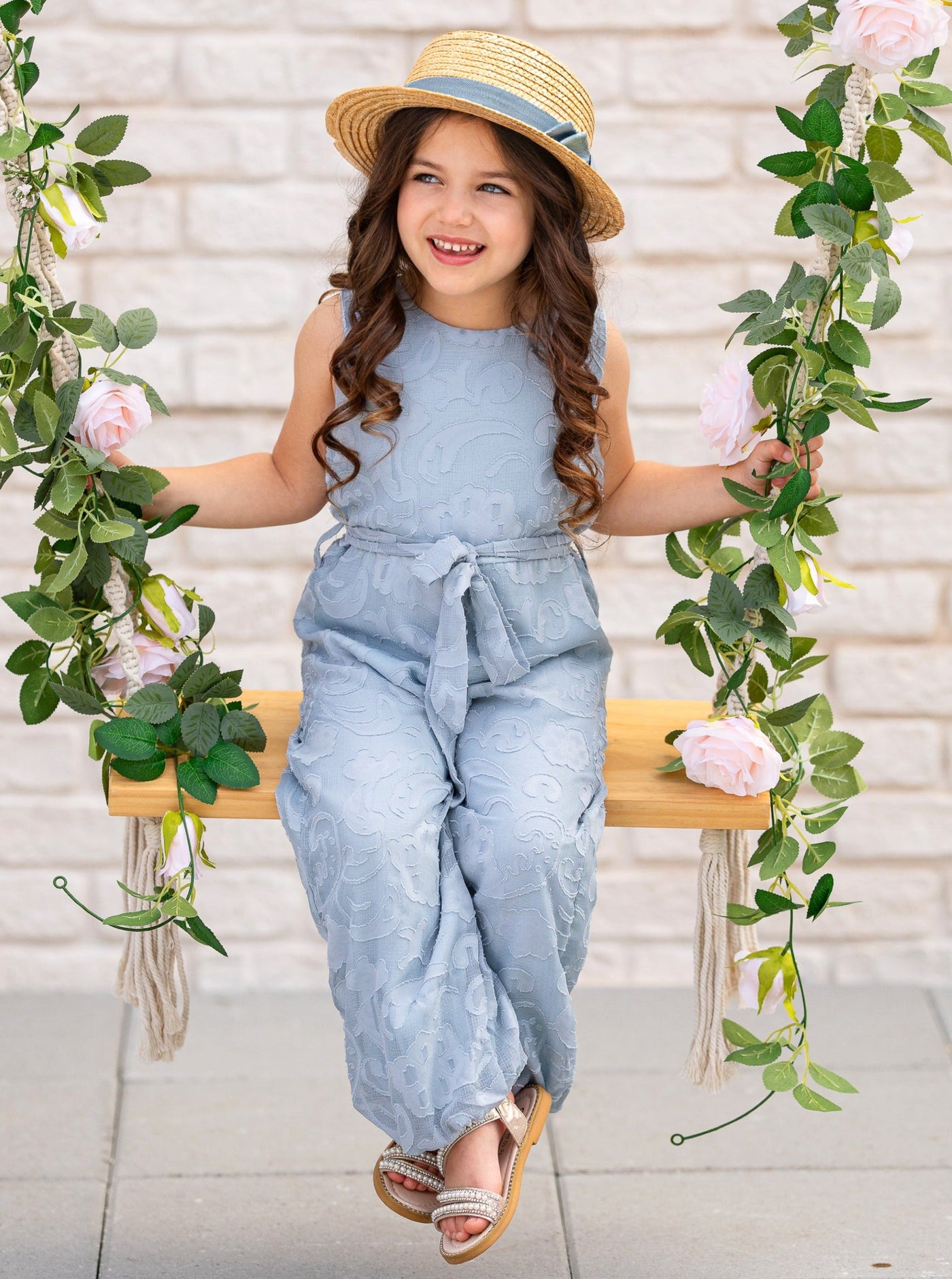 Toddler Spring Clothes | Girls Sleeveless Paisley Drawstring Jumpsuit ...