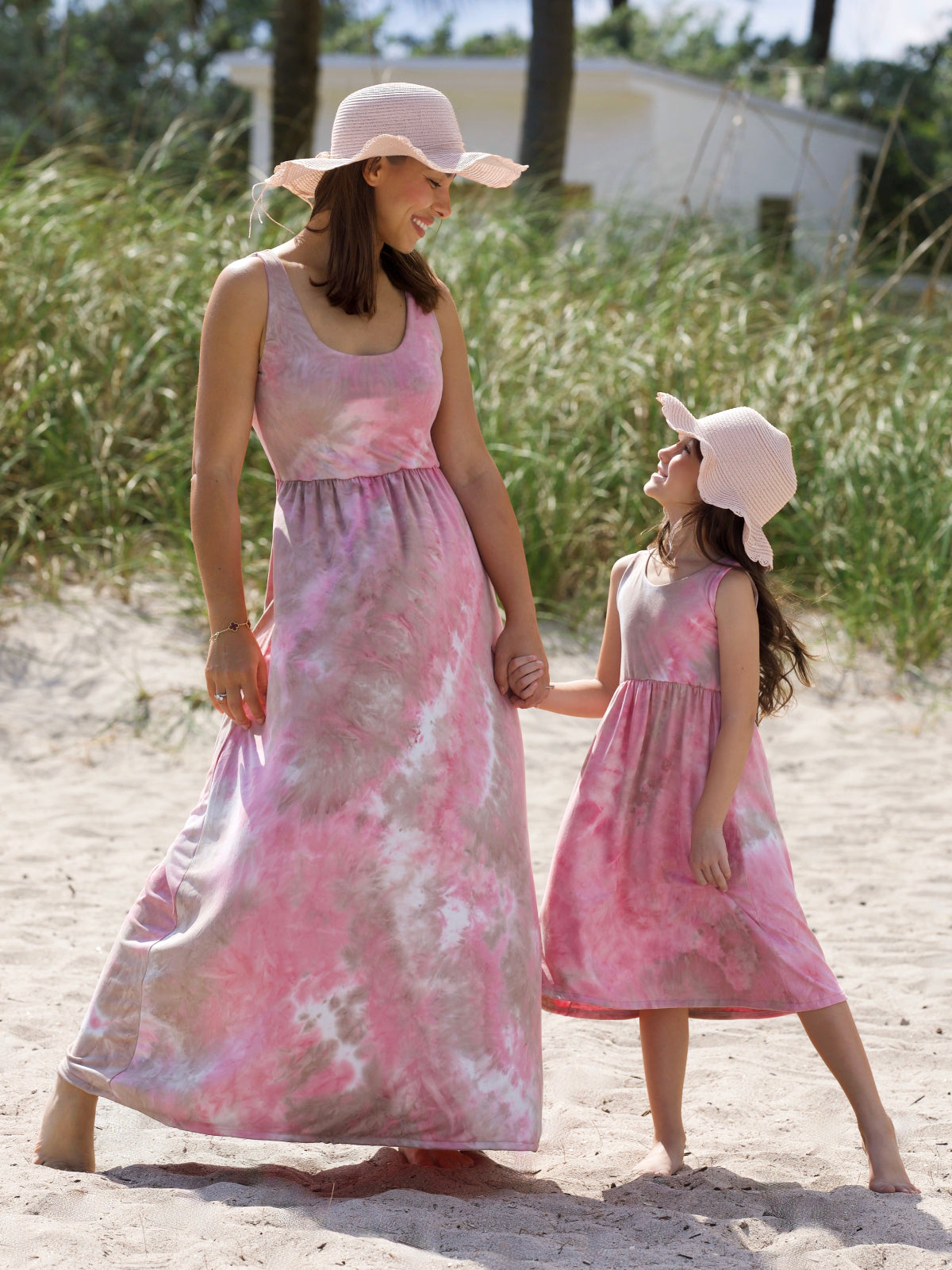 Mommy and Me Blush Breeze Tie-Dye Maxi Dress – Mia Belle Girls