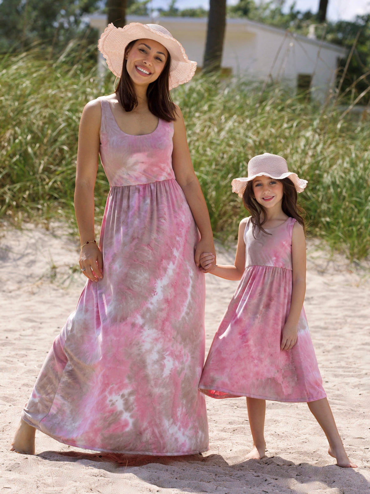 Mommy and Me Blush Breeze Tie-Dye Maxi Dress – Mia Belle Girls