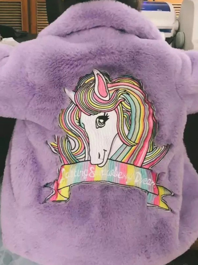 Sprinkle Magic Faux Fur Unicorn Winter Coat – Mia Belle Girls