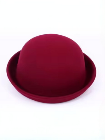Girls Burgundy Bowler Hat – Mia Belle Girls