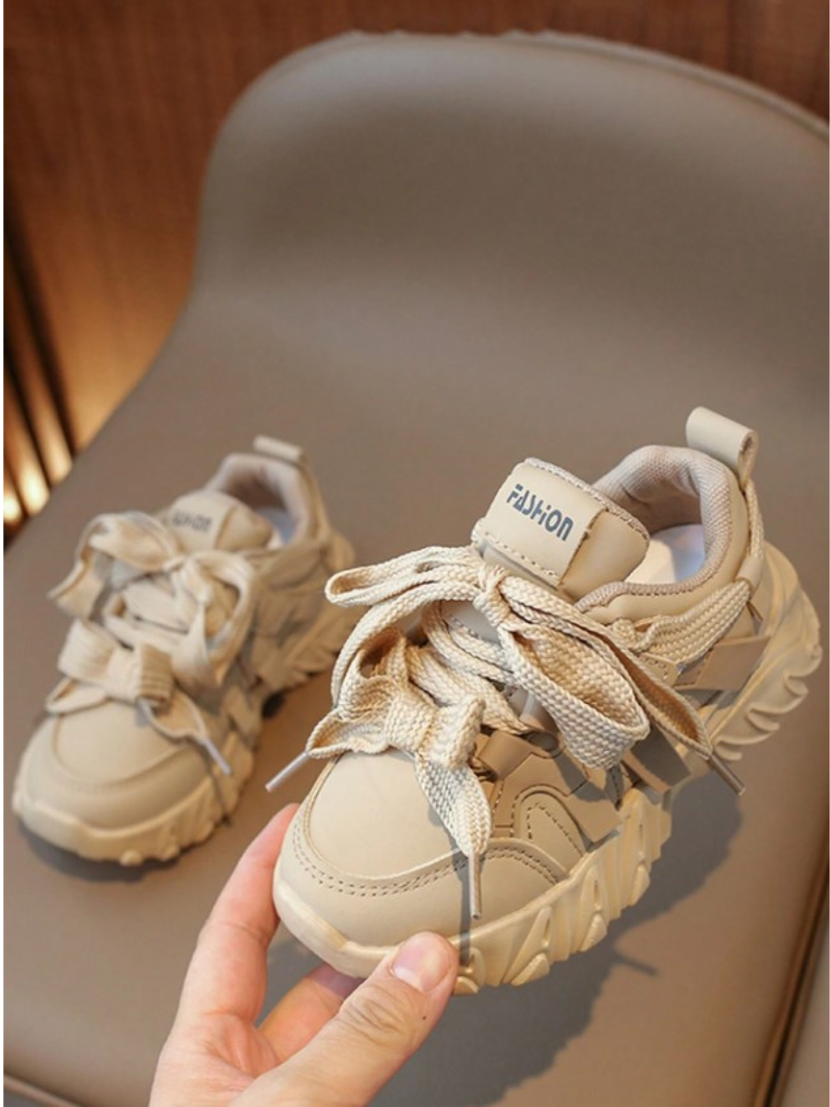Girls Chunky Sneakers with Oversized Laces By Liv and Mia – Mia Belle Girls