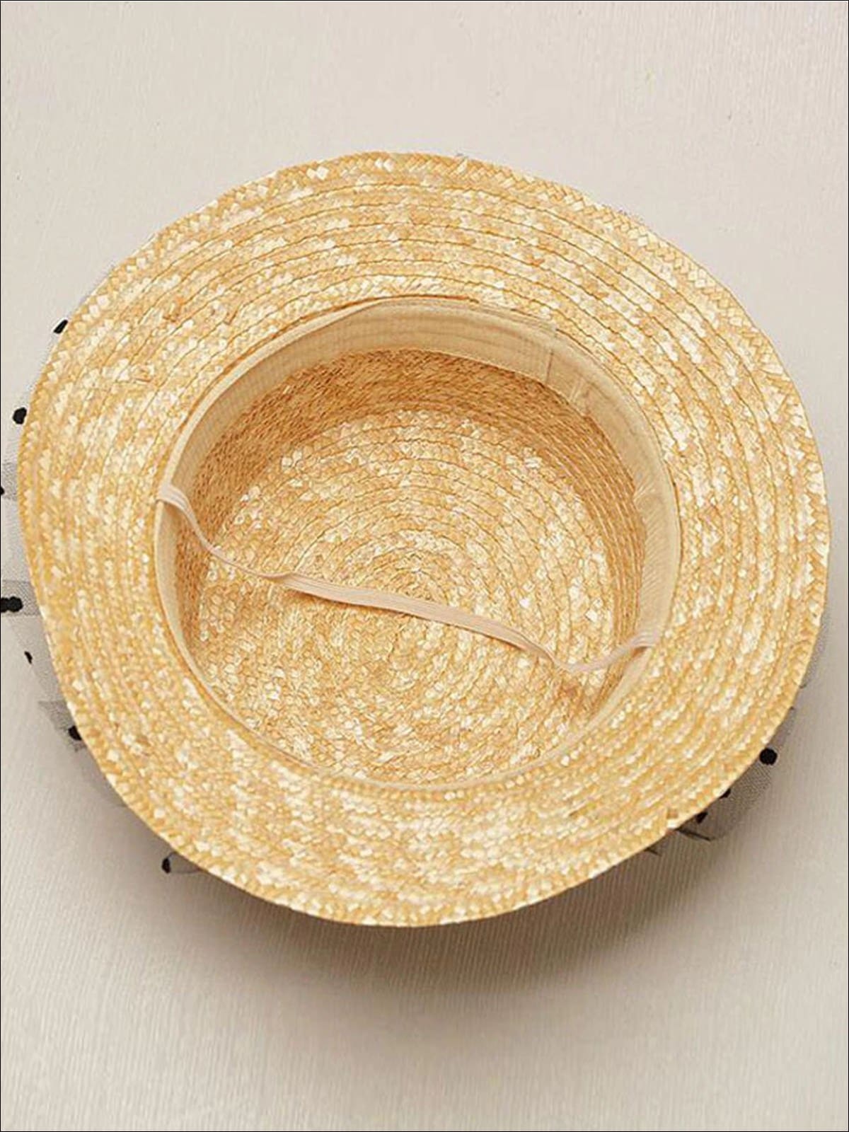 Mädchen Hut aus Netzstoff mit Spitze und Punkten – Mia Belle Girls