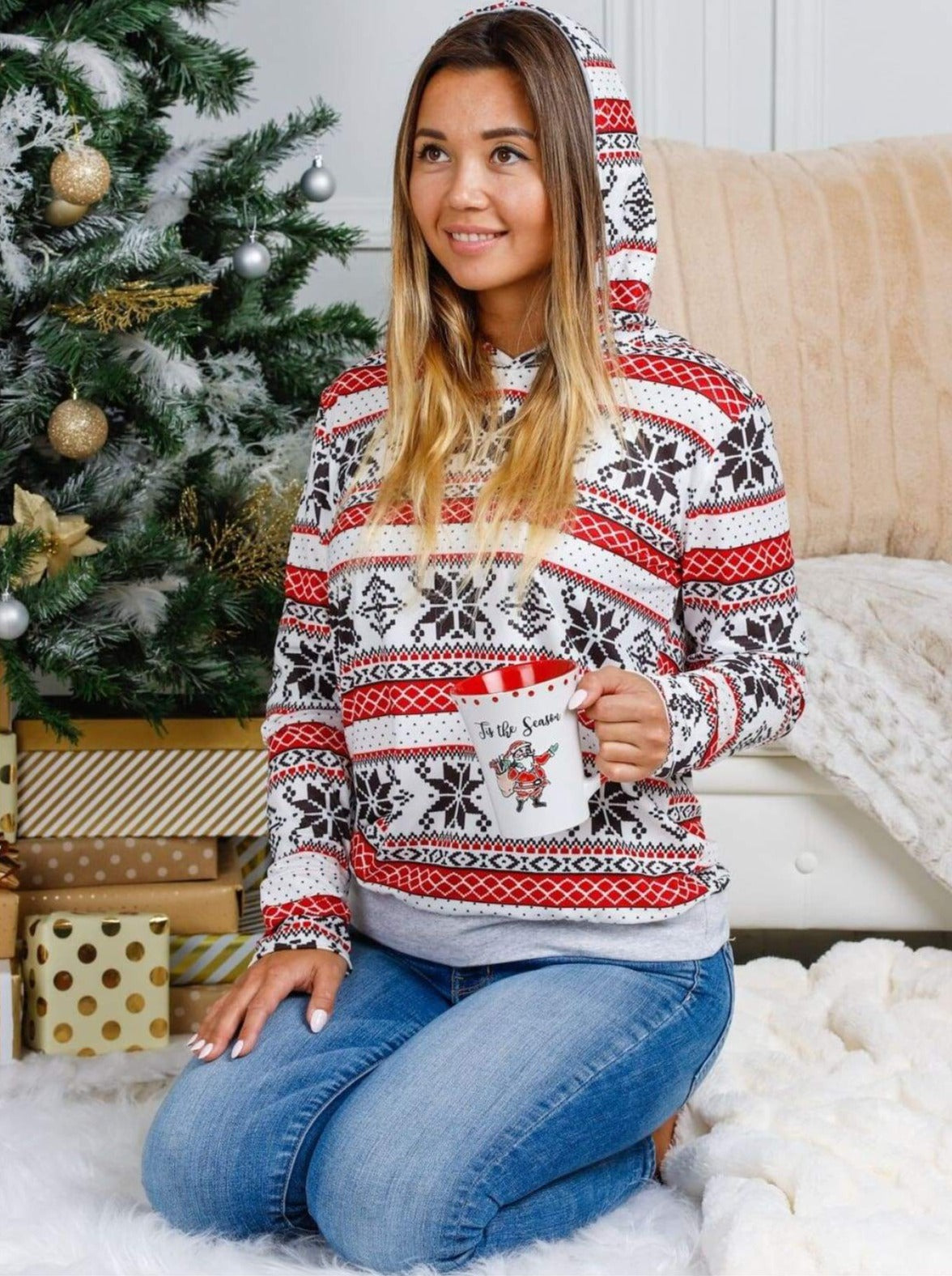 Mommy and Me Winter Snowflake Hoodie – Mia Belle Girls